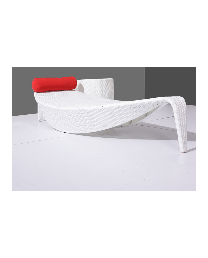 SDRAIO IN RATTAN BIANCO CON TAVOLINO S10 - ARREDAMENTO PER ESTERNO ...