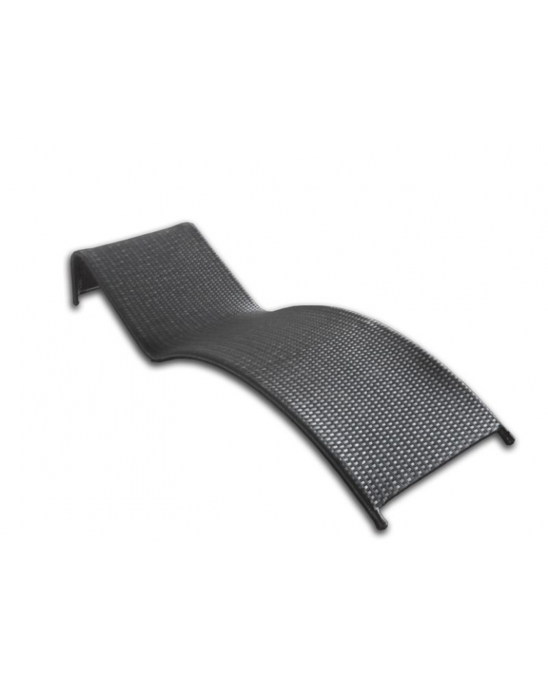 SDRAIO IN RATTAN NERO LETTINO DESIGN MODERNO - LOUNGE - ARREDAMENTO PER ...