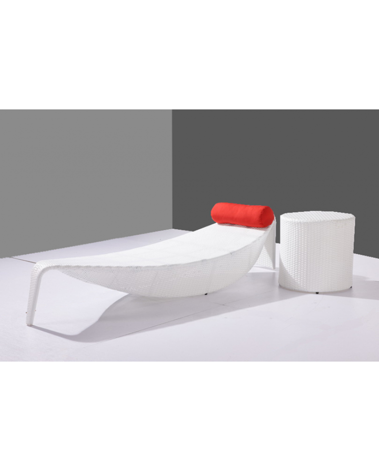 SDRAIO IN RATTAN BIANCO CON TAVOLINO S10 - ARREDAMENTO PER ESTERNO ...